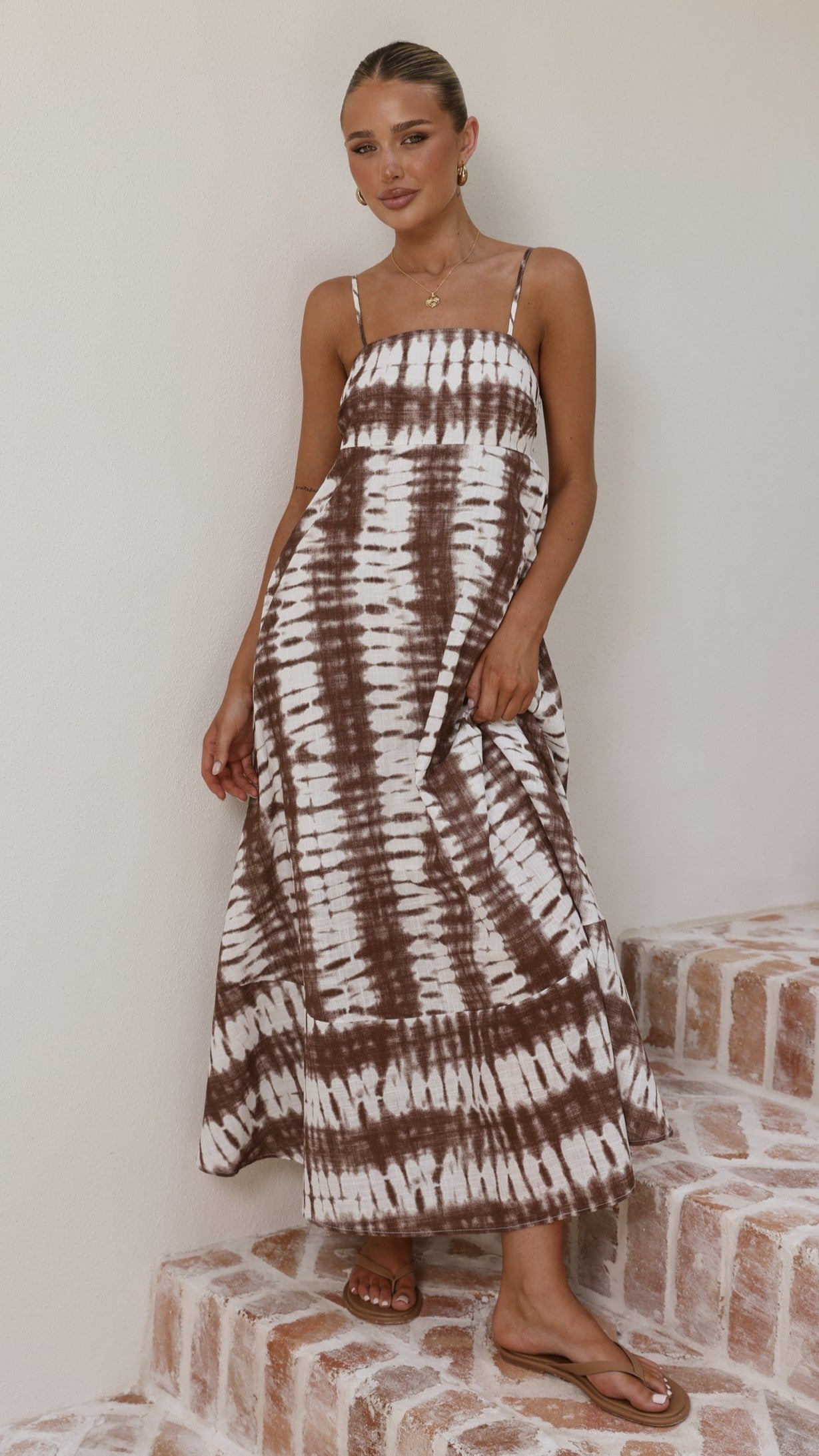 Marcel Maxi Dress - Chocolate Tie Dye - Buy Women's Dresses - Billy J