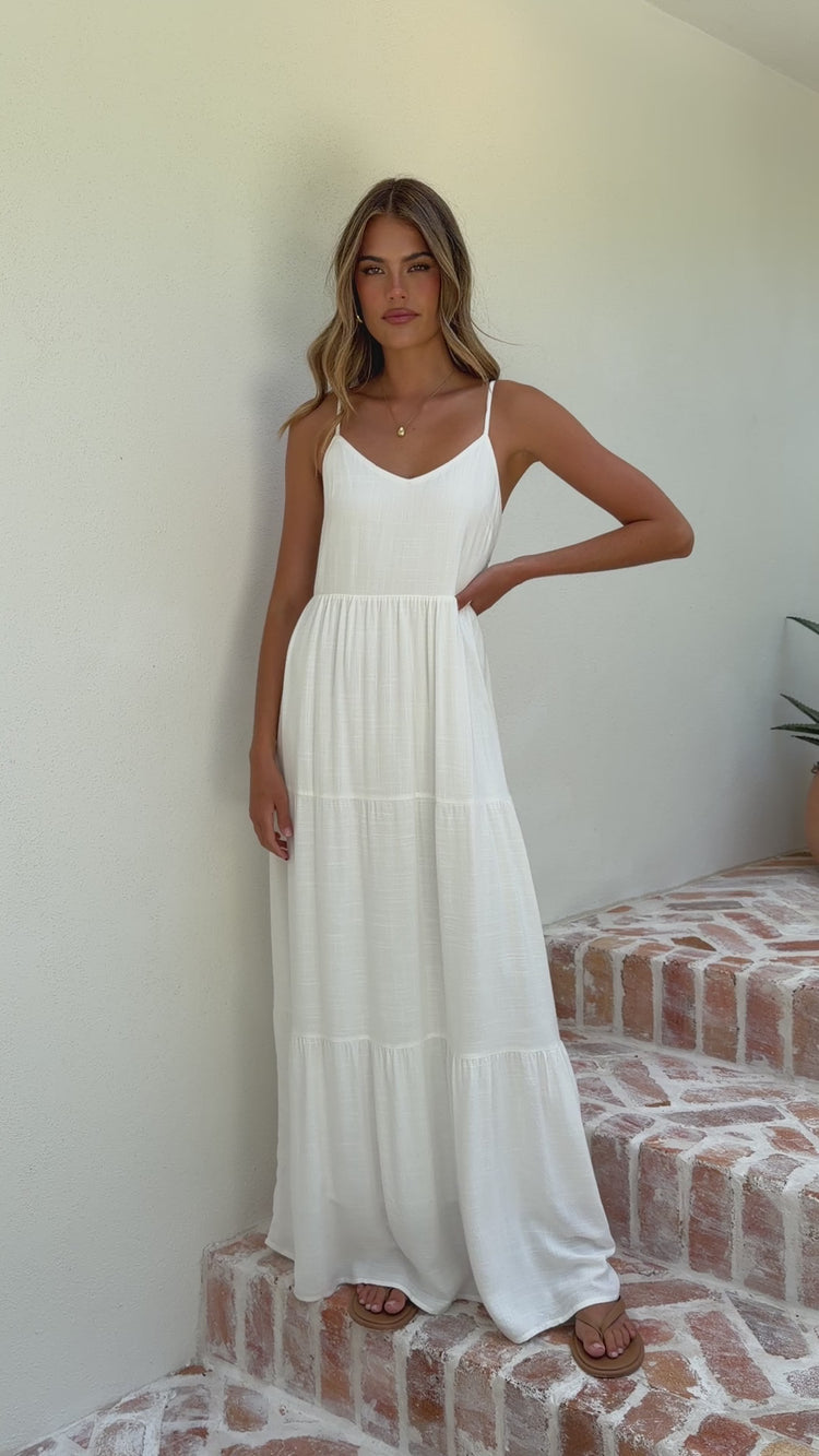 Shelley Maxi Dress - White - Buy Women's Dresses - Billy J