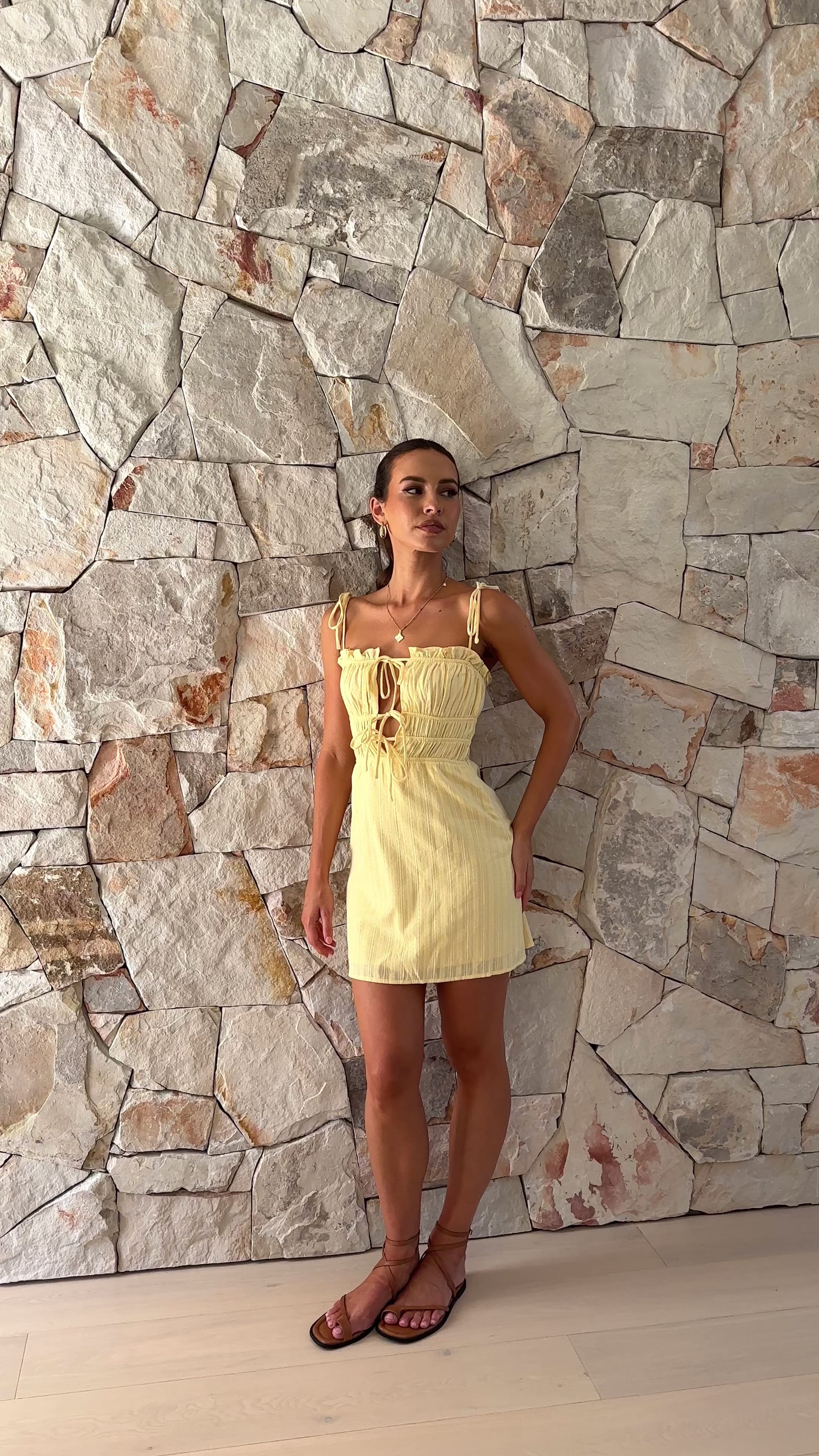 Francesca Mini Dress - Yellow - Buy Women's Dresses - Billy J