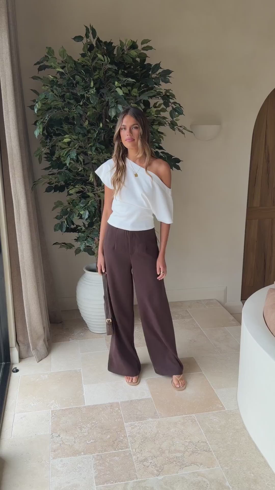 Maeva Tailored Pants - Brown - Buy Women's Pants - Billy J