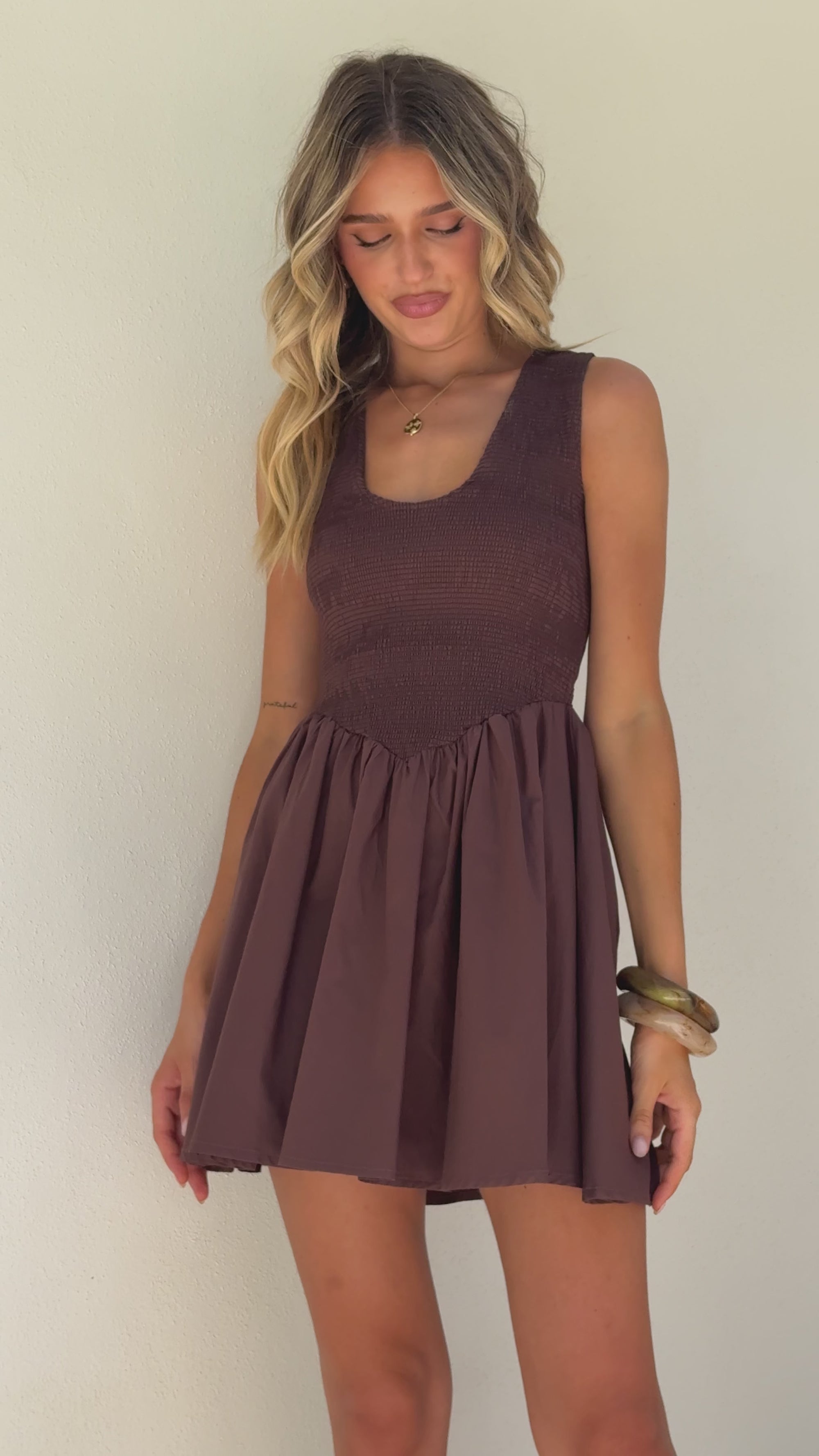Amira Mini Dress - Chocolate - Buy Women's Dresses - Billy J